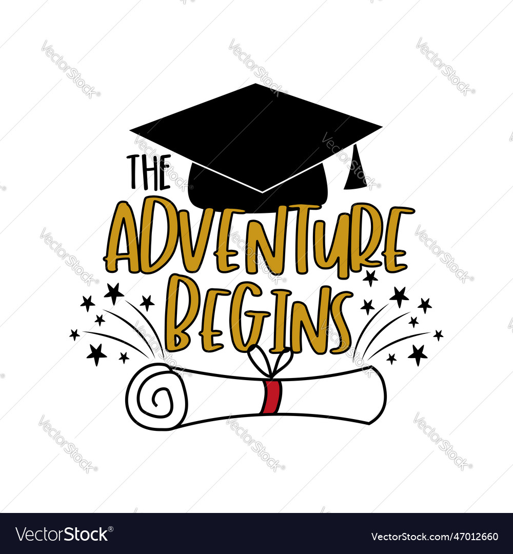 Adventure begins - typography Royalty Free Vector Image Adventure begins - typography Royalty Free Vector Image