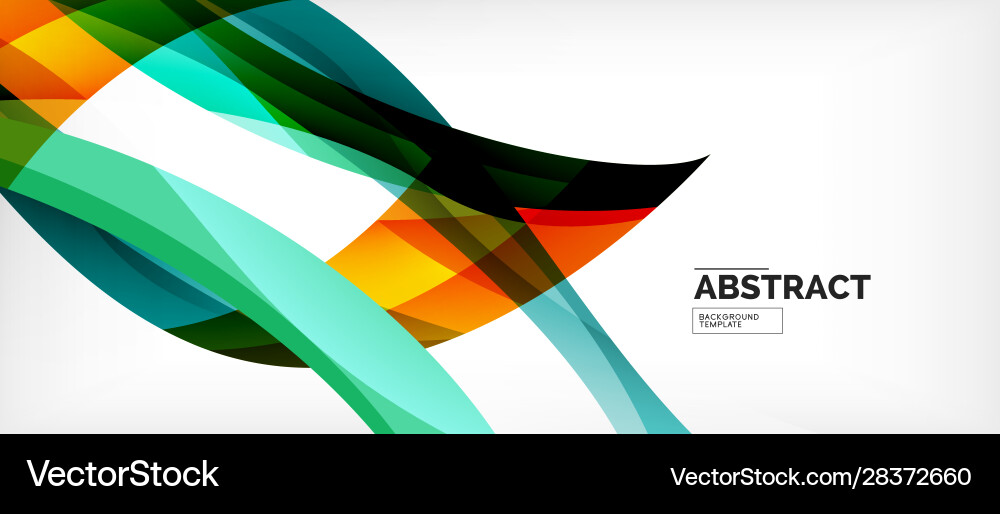 Colorful wave lines abstract background color Vector Image