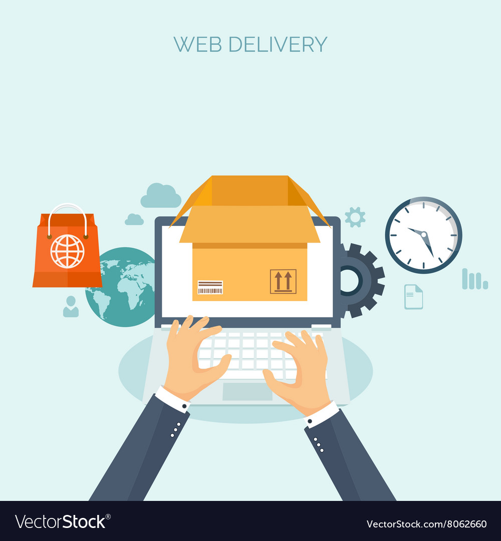 Flat header international Royalty Free Vector Image