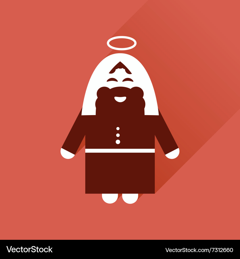 Flat icon with long shadow father jesus christ Vector Image