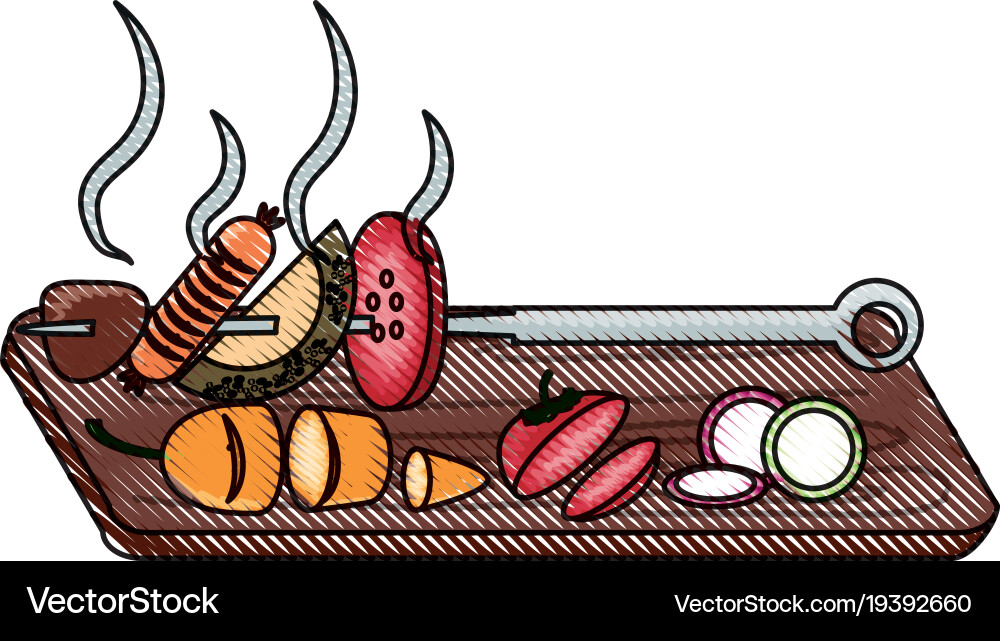 Grilled food design Royalty Free Vector Image - VectorStock