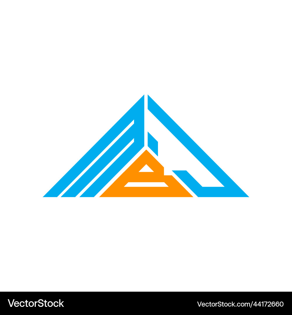 Mbj letter logo creative design with graphic Vector Image