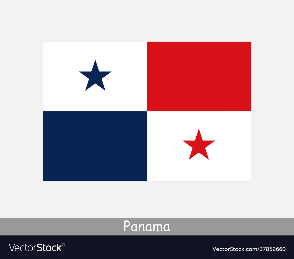 Panama panamanian national country flag banner Vector Image