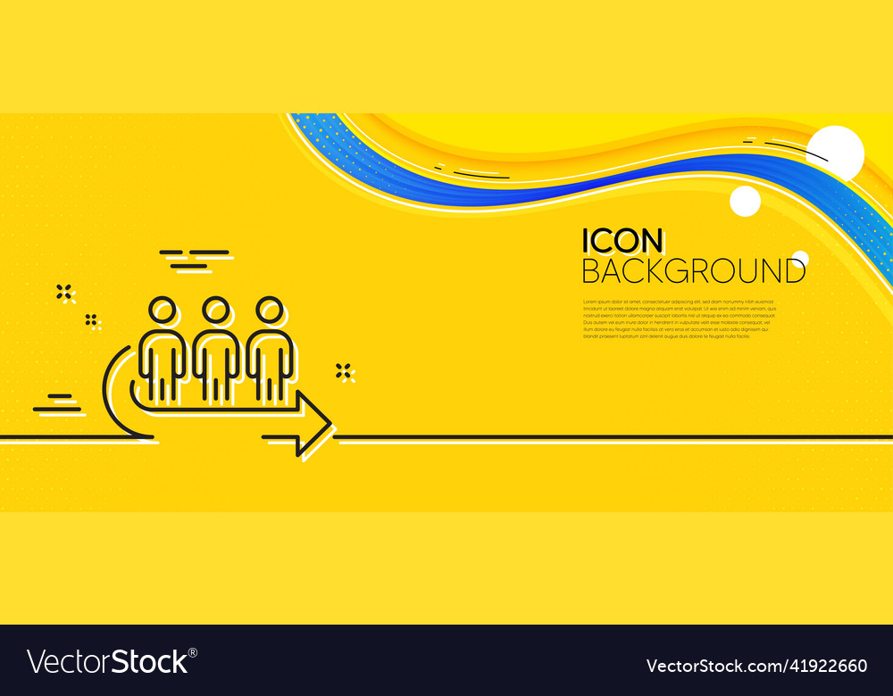 Queue line icon people waiting sign minimal line Vector Image