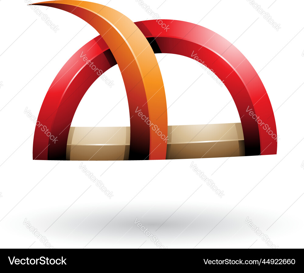 Red and orange glossy grass like spiky shape Vector Image