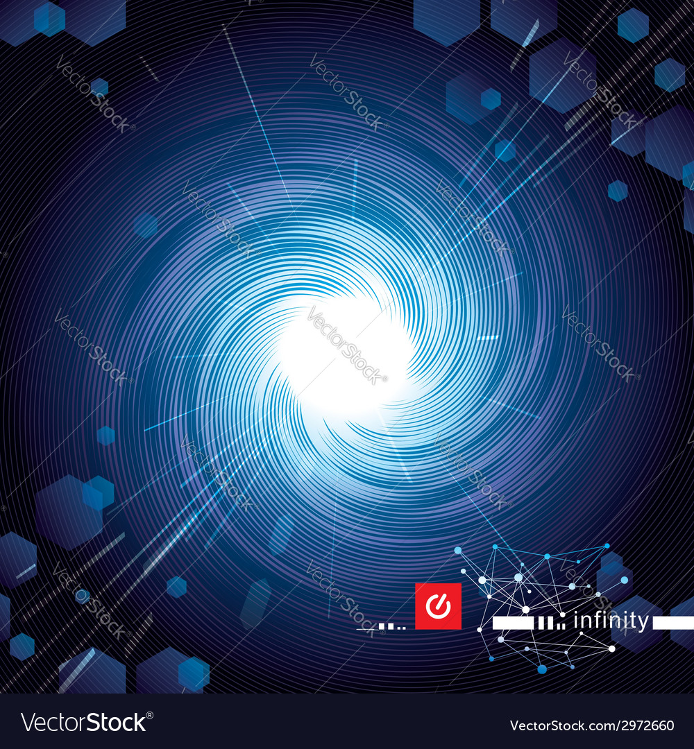 Vortex blue tech Royalty Free Vector Image - VectorStock