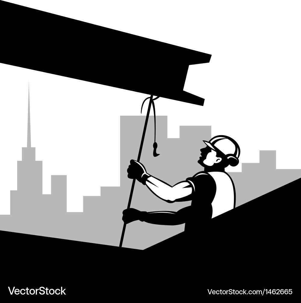Construction worker at work Royalty Free Vector Image