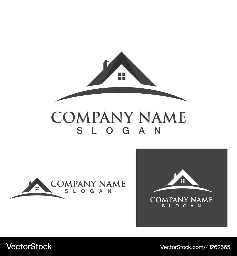 Home and house property construction logo Vector Image