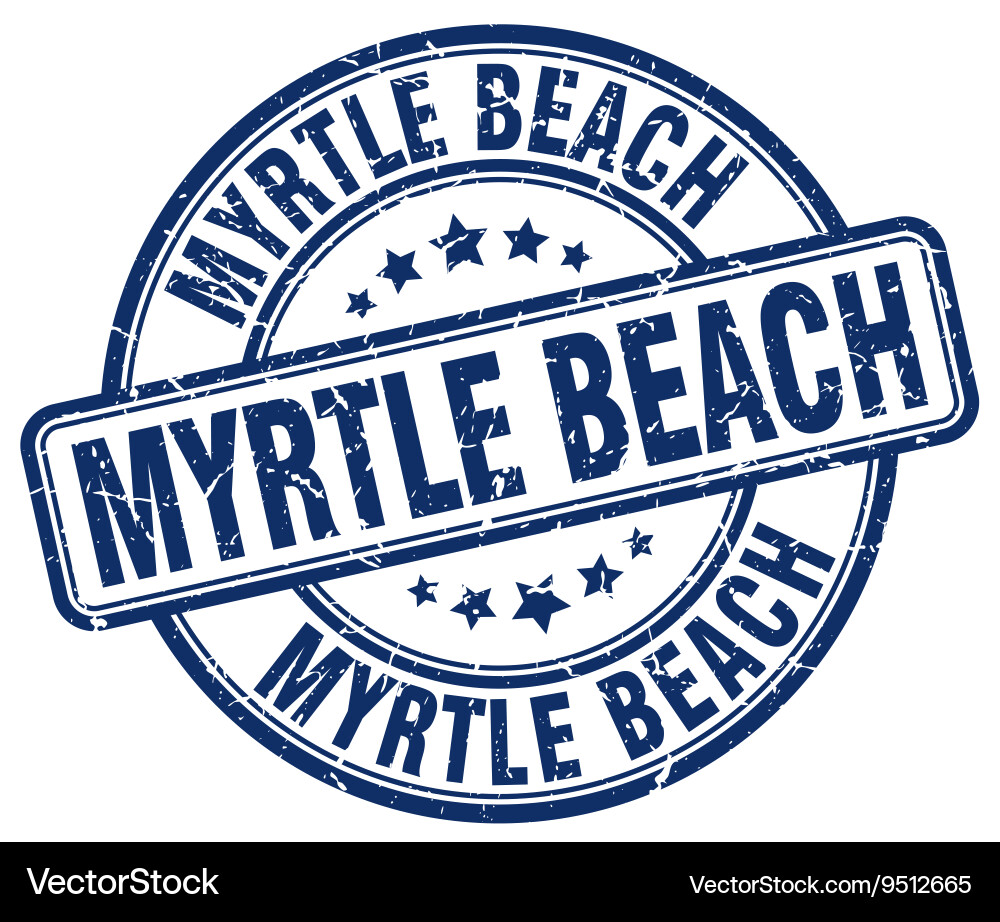 Myrtle beach stamp Royalty Free Vector Image - VectorStock