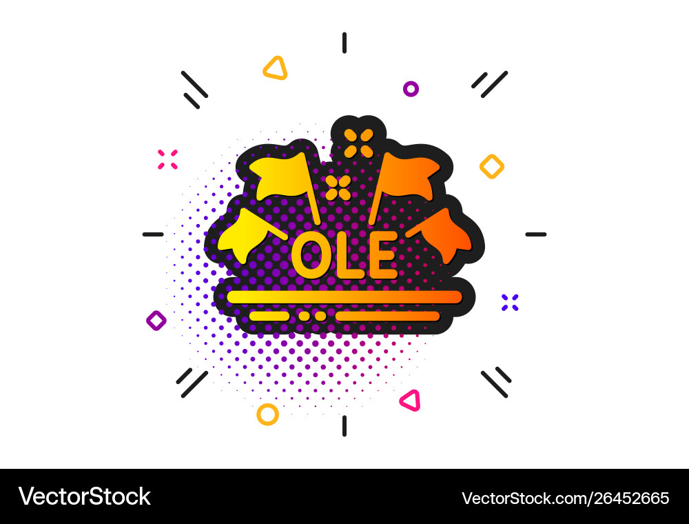 Ole chant icon championship with flags sign Vector Image