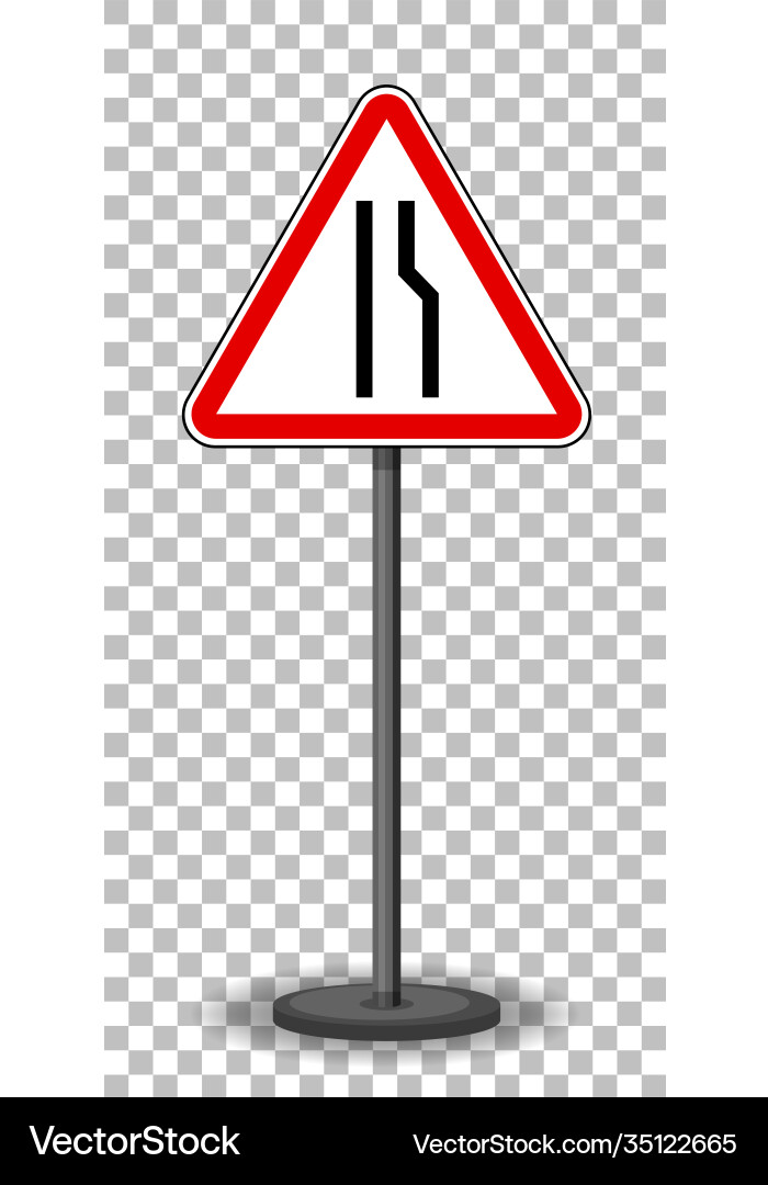 Red traffic sign on transparent background Vector Image