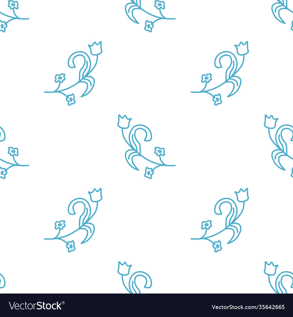 Simple floral pattern Royalty Free Vector Image