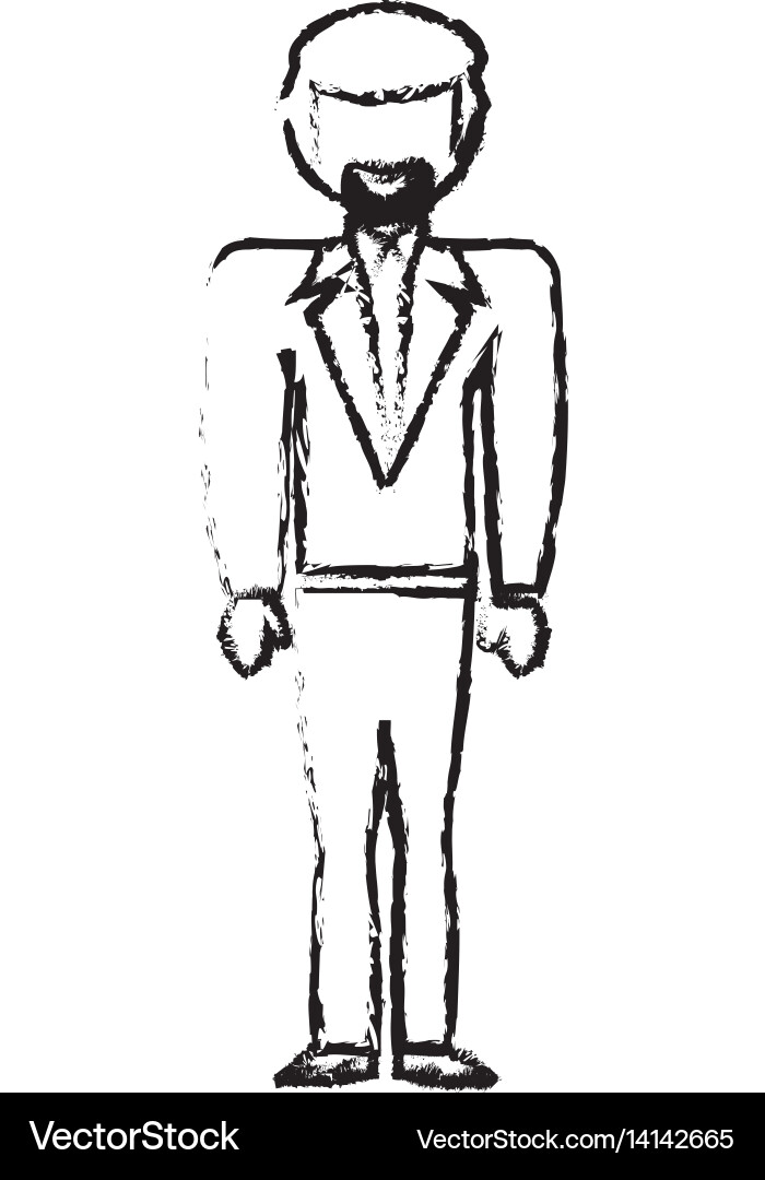 Sketch man male character image Royalty Free Vector Image