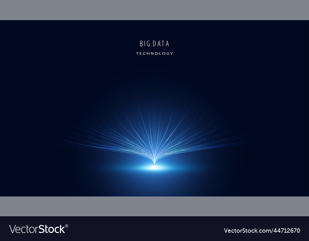 Abstract digital hologram big data visualization Vector Image