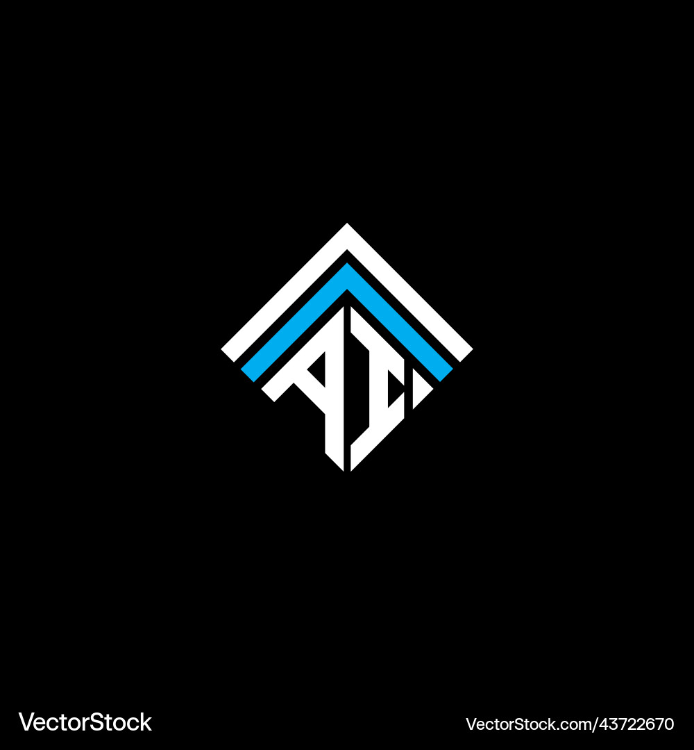 Ai letter logo creative design with graphic Vector Image