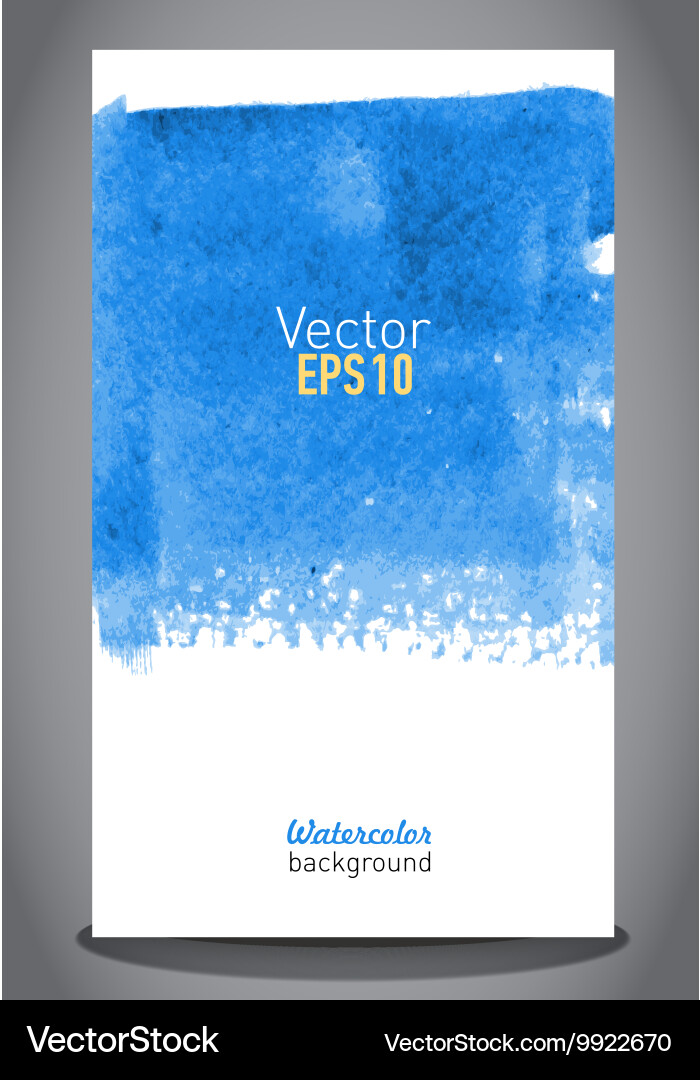 Banner with watercolor hand drawn texture Vector Image