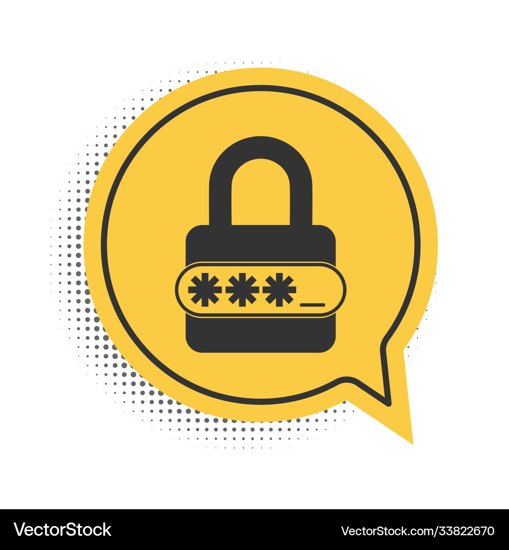 Black password protection and safety access icon Vector Image