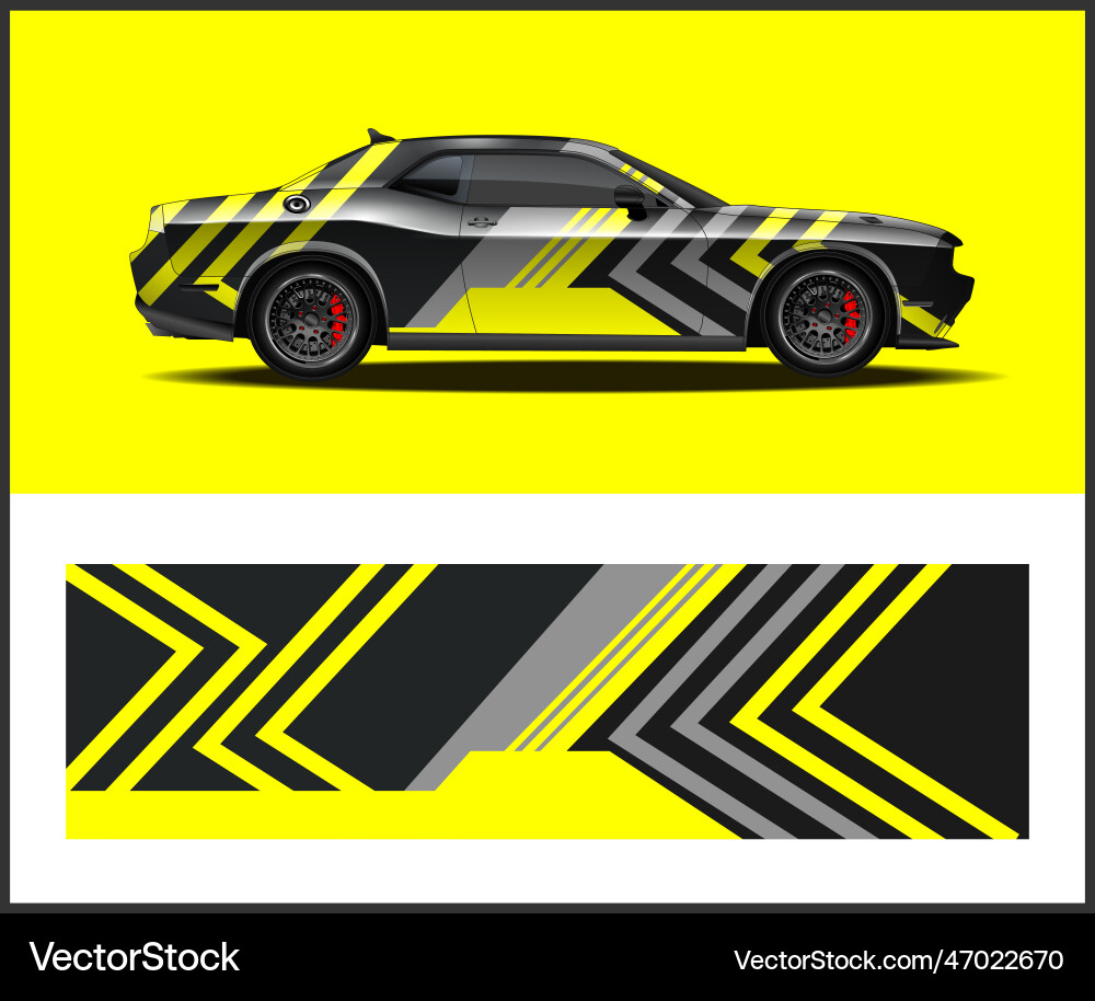 Car wrap design premium vehicle Royalty Free Vector Image