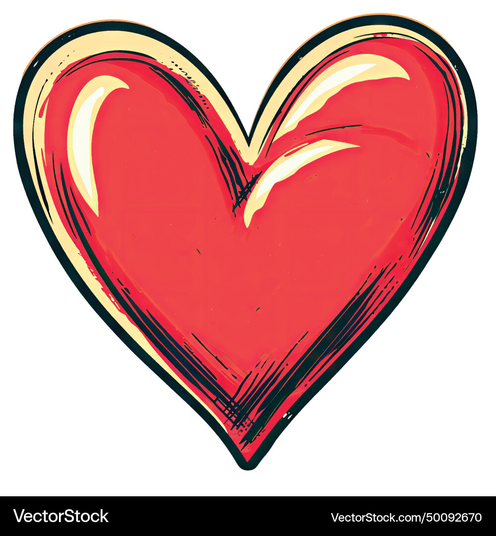 Heart shape stamp effect symbol Royalty Free Vector Image