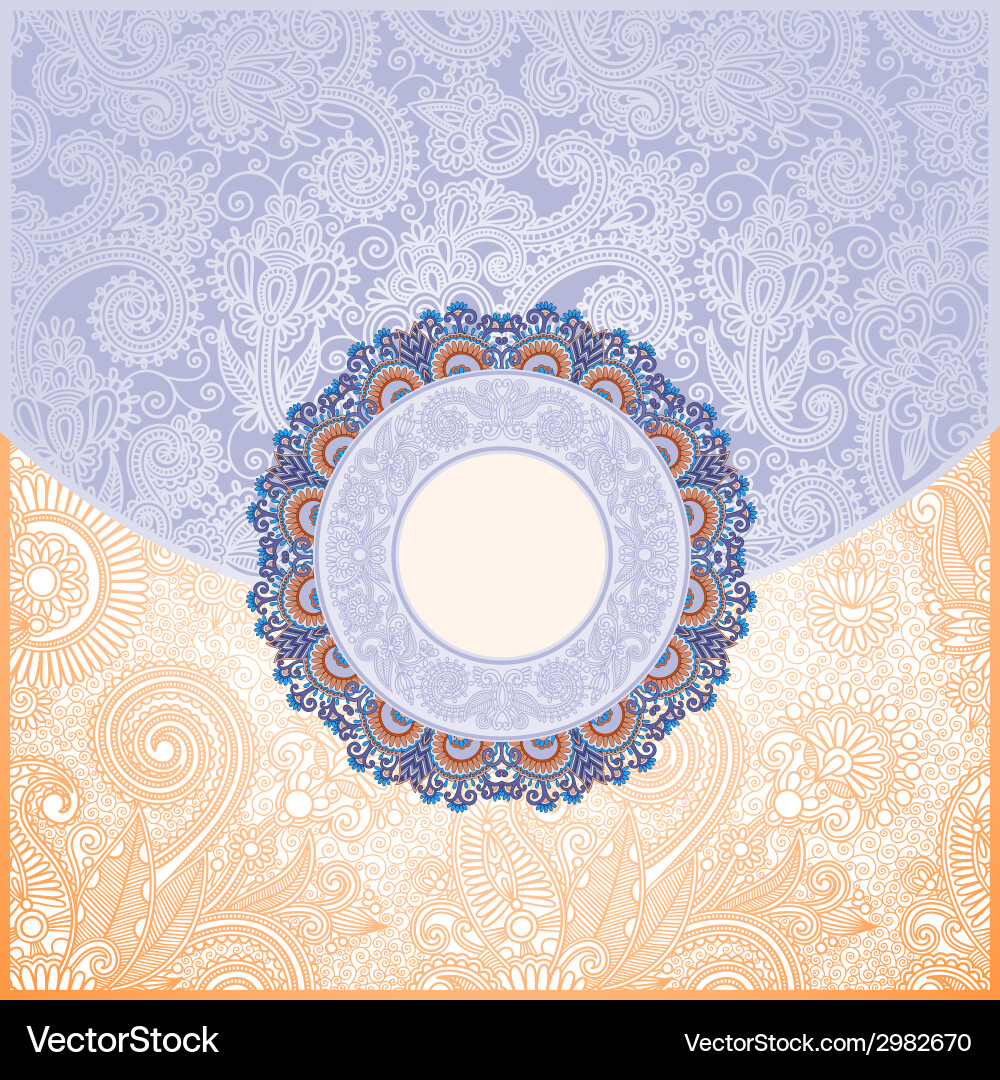 Ornamental floral pattern with place for your Vector Image
