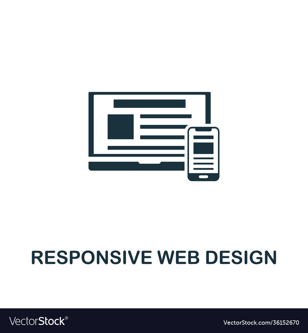 Responsive web design icon creative element Vector Image
