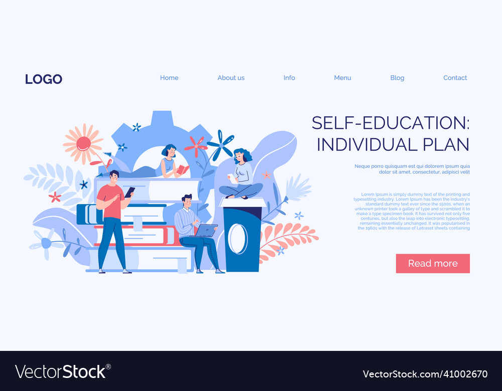 Web design template for online e-learning Vector Image