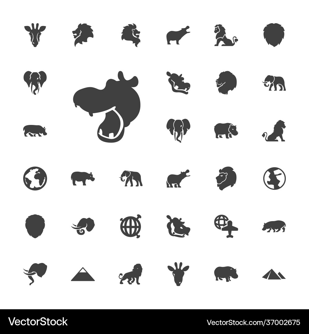 33 africa icons Royalty Free Vector Image - VectorStock