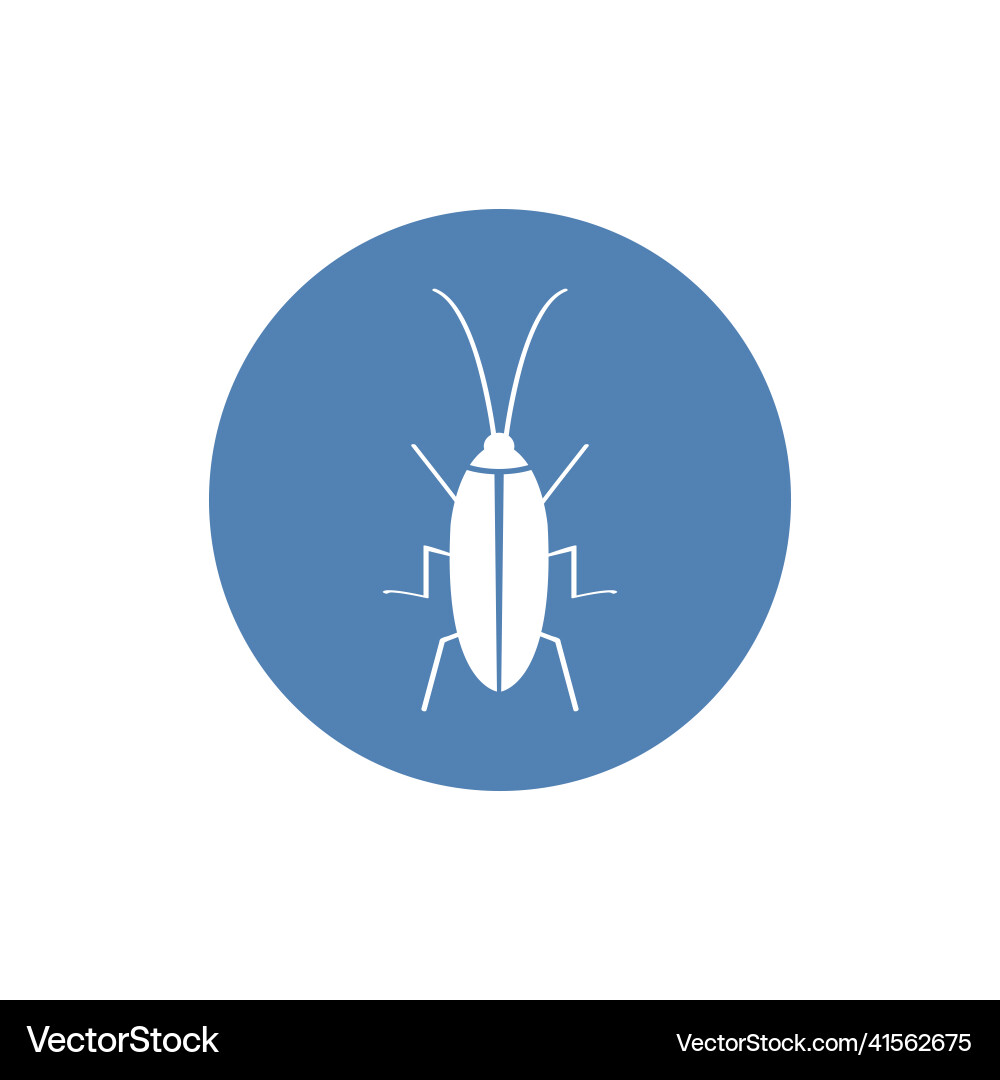 Cockroach glyph icon silhouette symbol negative Vector Image