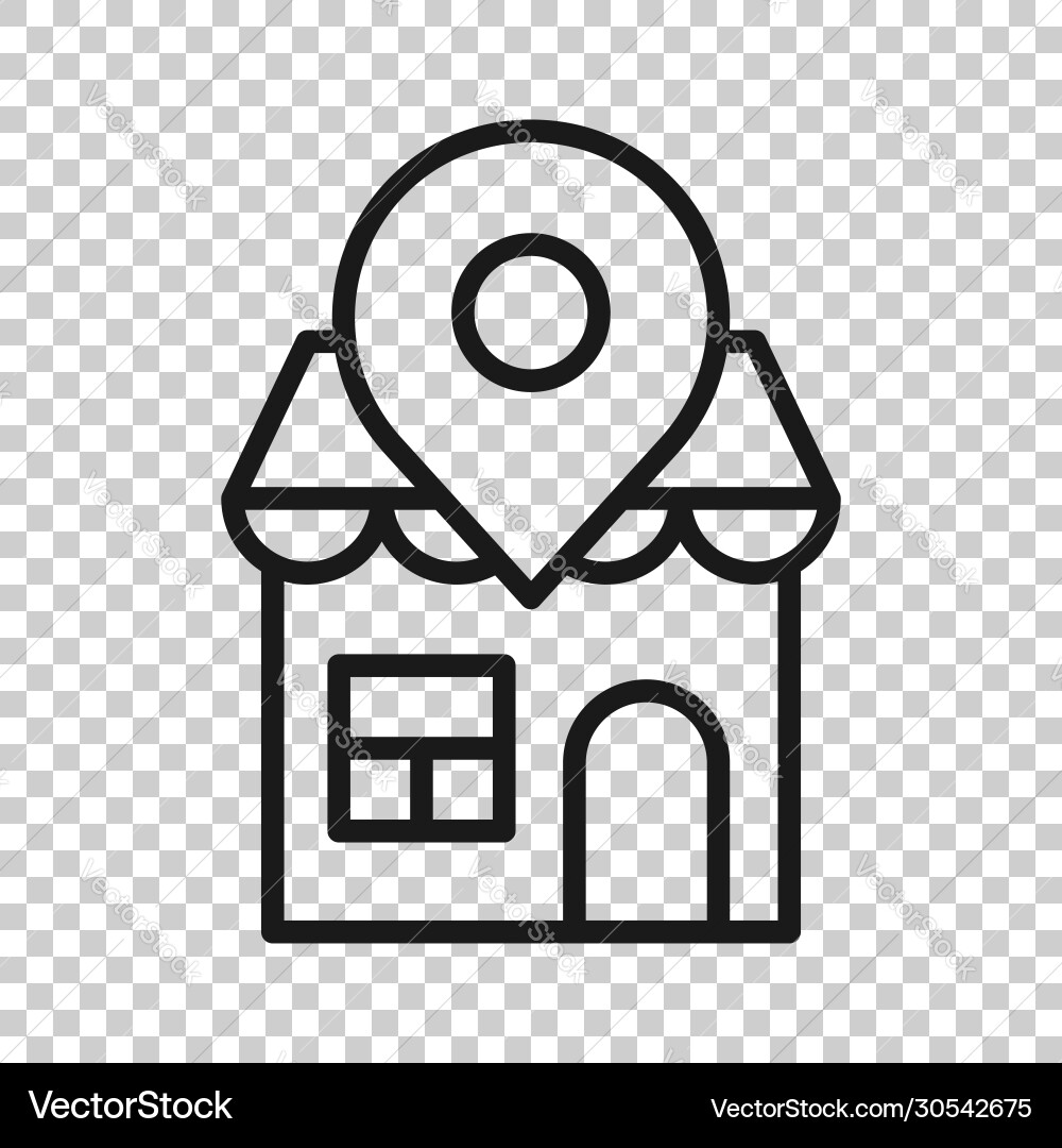 Home pin icon in flat style house navigation Vector Image