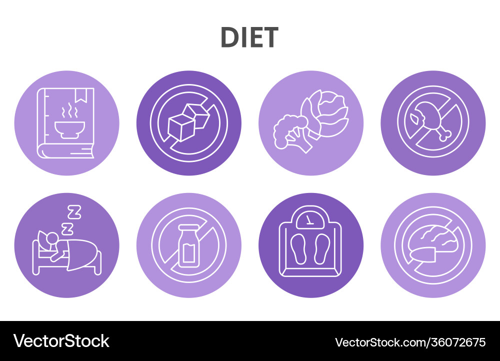 Modern diet infographic design template with icons