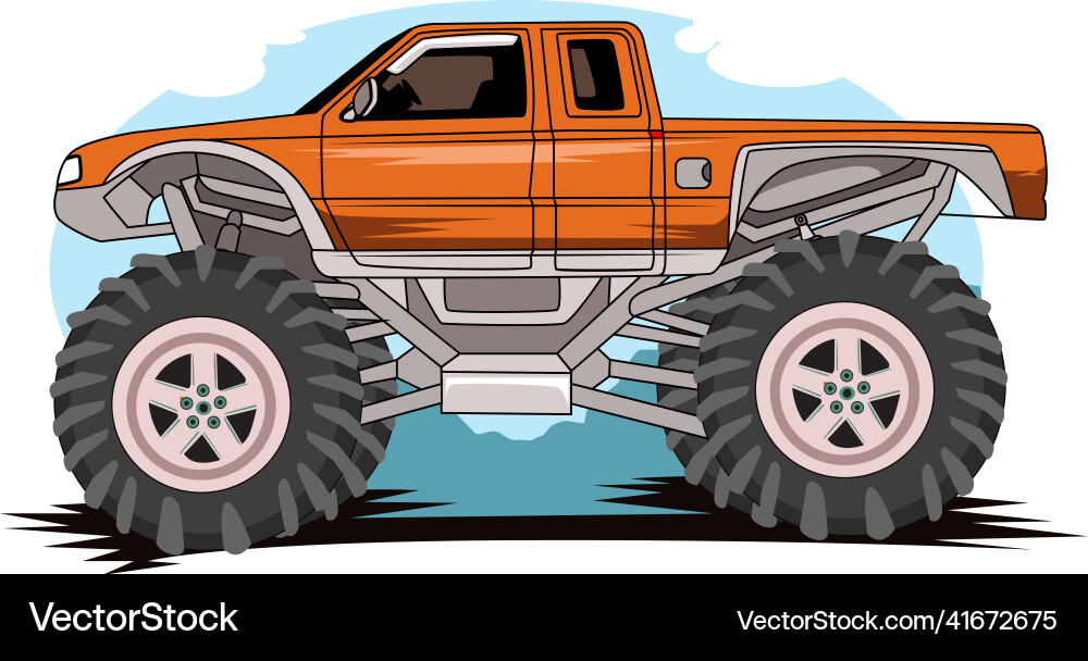 Monster truck car Royalty Free Vector Image - VectorStock