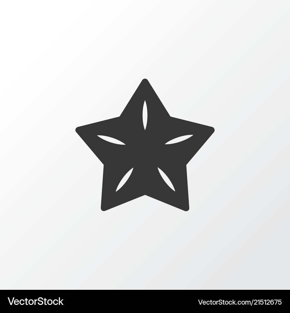 Starfruit icon symbol premium quality isolated Vector Image