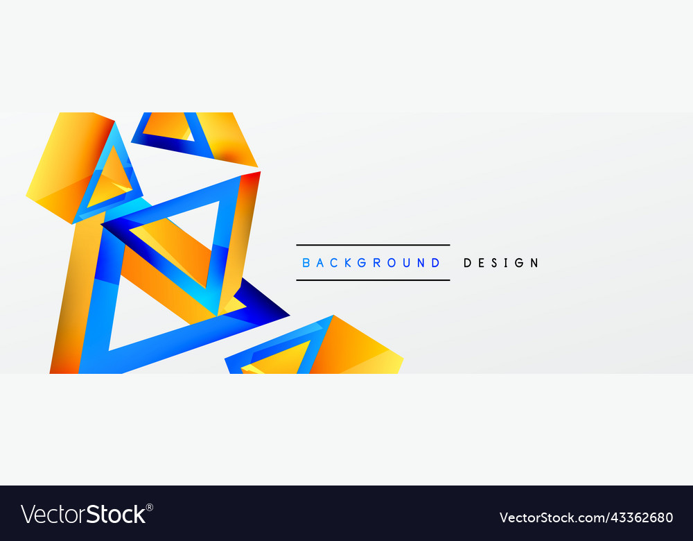 3d triangle abstract background basic shape Vector Image