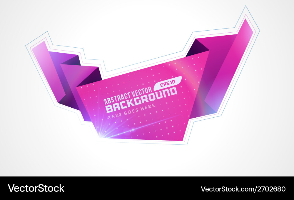 Abstract geometric 3d shape colorful banner Vector Image