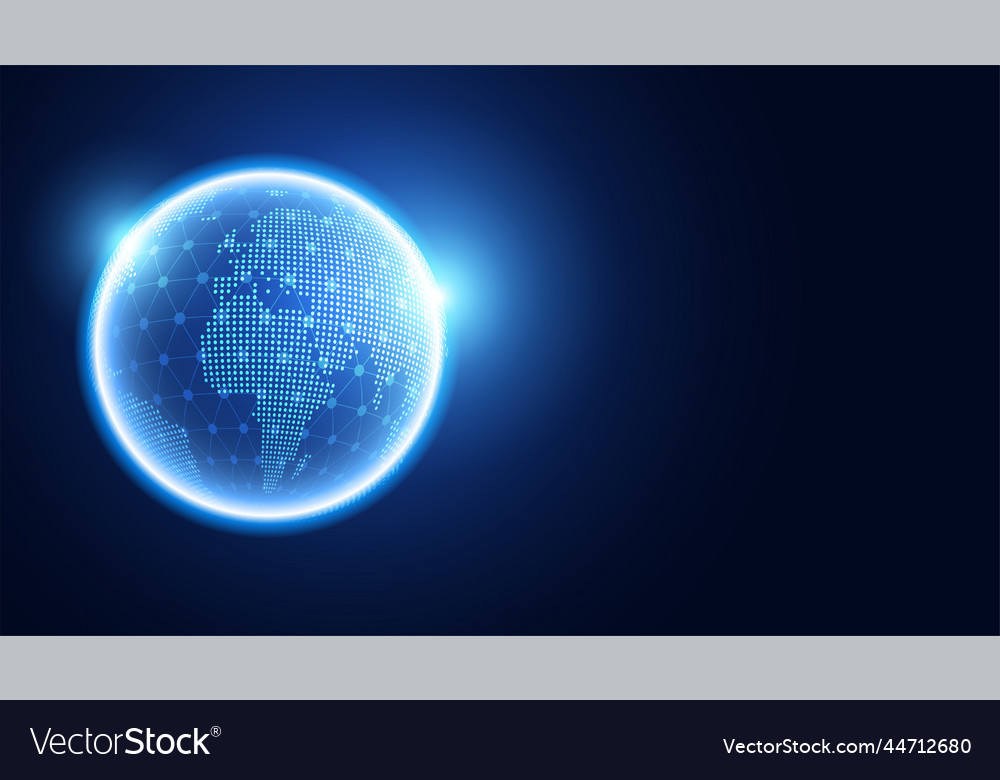 Abstract Global Dot Network Connection Royalty Free Vector