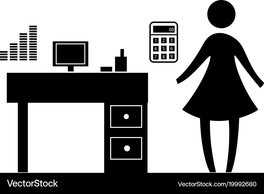Account girl sign Royalty Free Vector Image - VectorStock