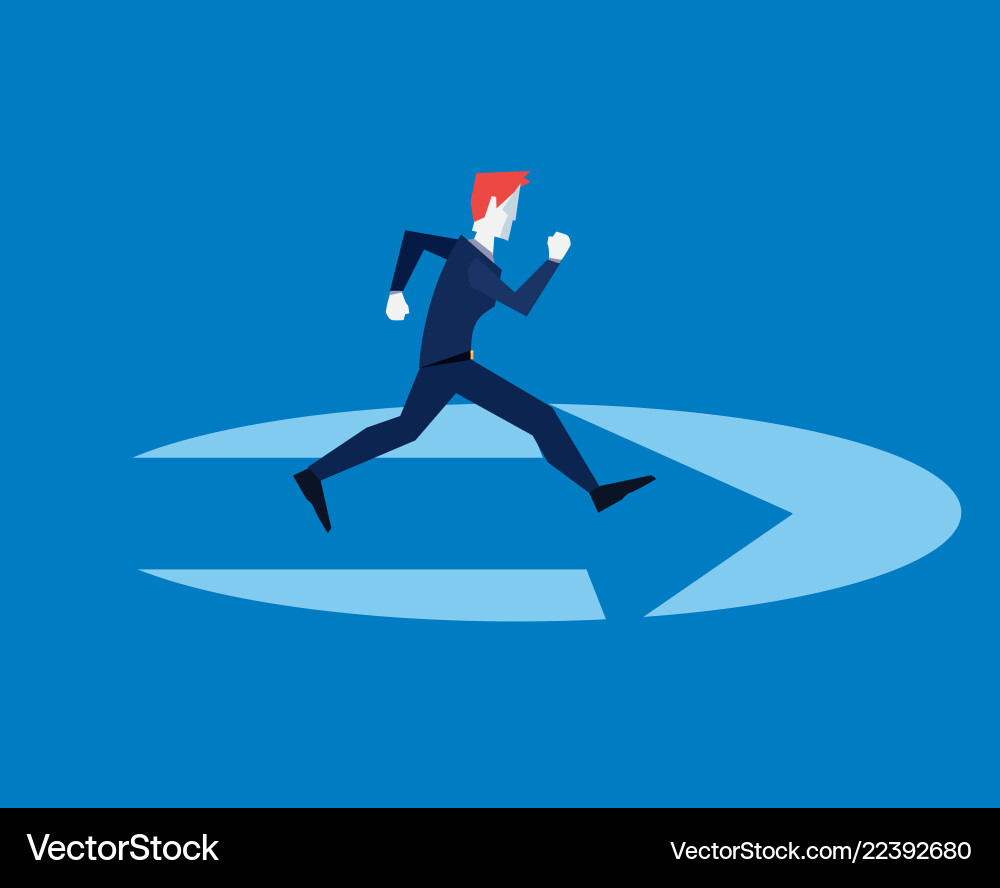 Businessman arrows success Royalty Free Vector Image