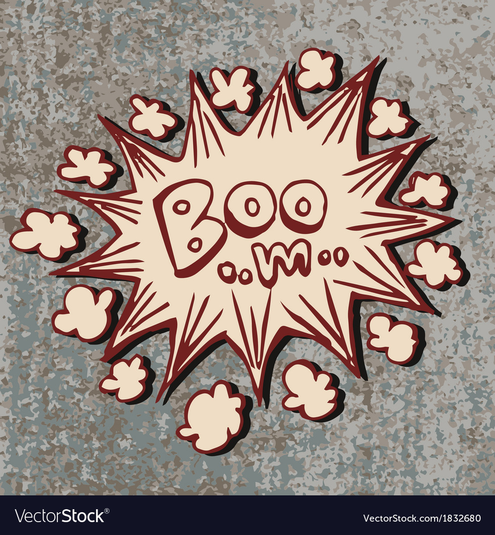 Comic explosion bomb Royalty Free Vector Image