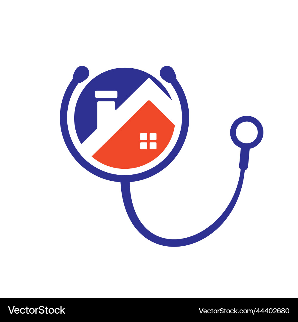 Doctor home logo design template Royalty Free Vector Image