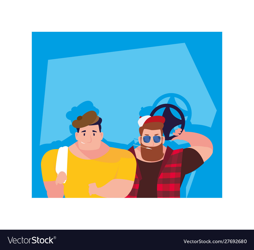 Drivers inside frame design Royalty Free Vector Image