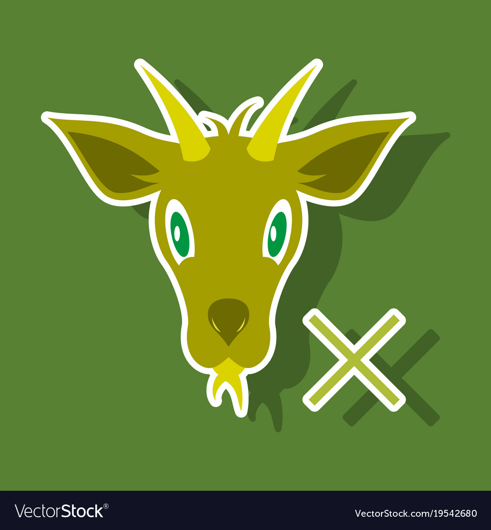 Goat animal farm icon Royalty Free Vector Image