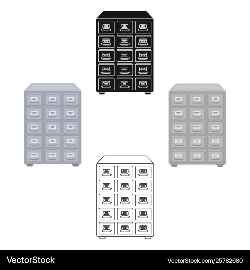Library catalog icon in cartoonblack style Vector Image