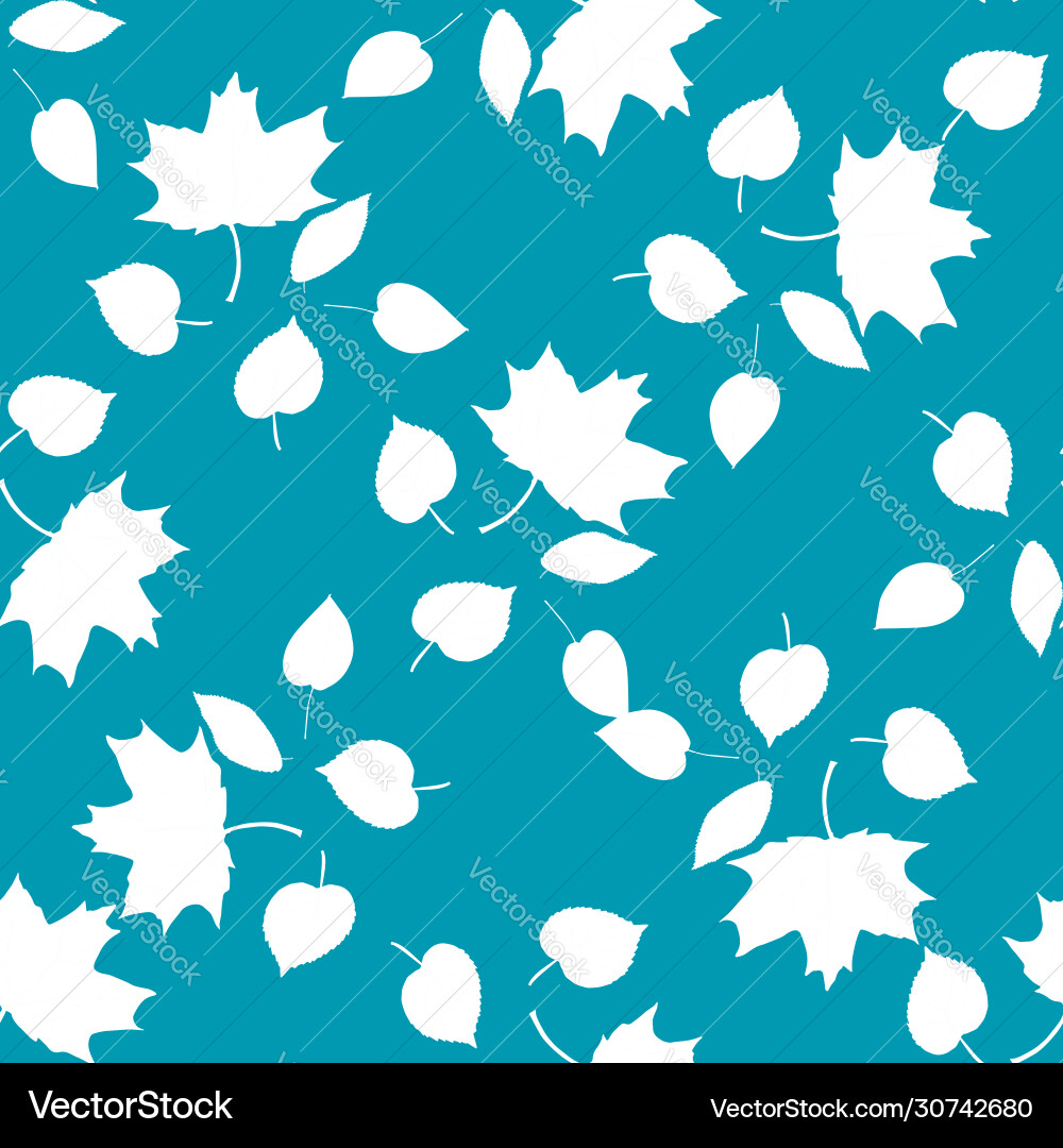 Seamless pattern autumn leaves Royalty Free Vector Image