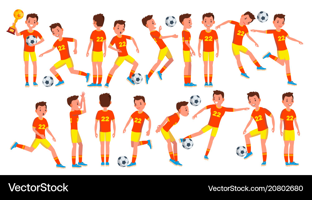 Soccer man player male field training Royalty Free Vector