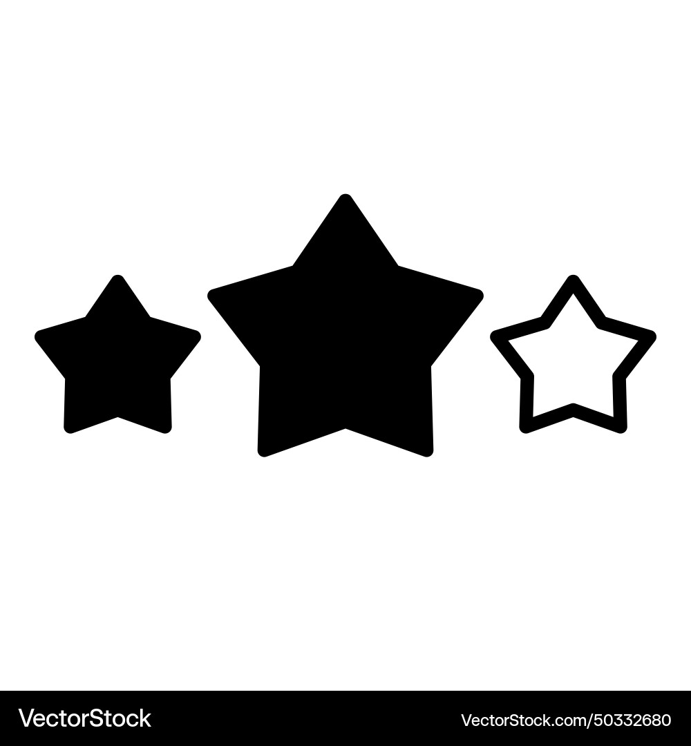 Stars rate flat icon isolated on white background Vector Image
