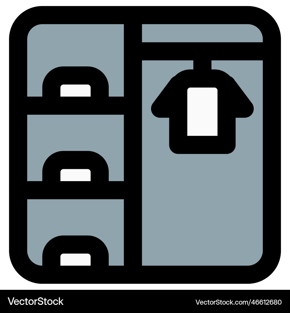 Wardrobe a standing closet for storing clothes Vector Image