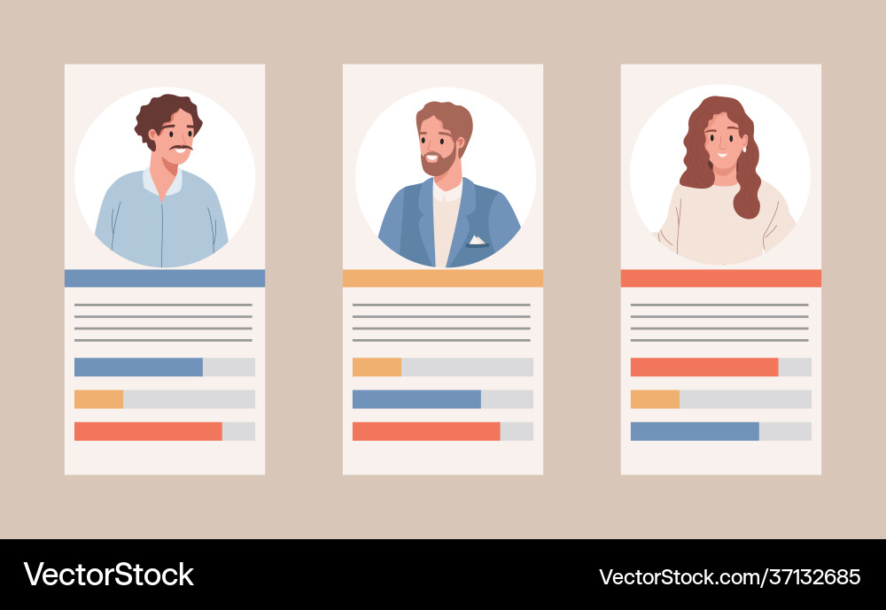 Election results flat Royalty Free Vector Image