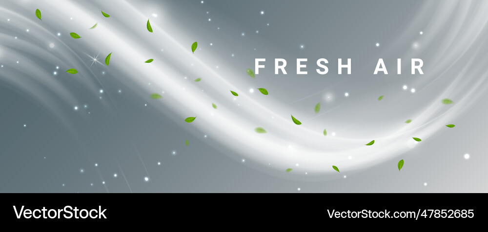 Fresh air flow wind clean breath spiral blue 3d Vector Image