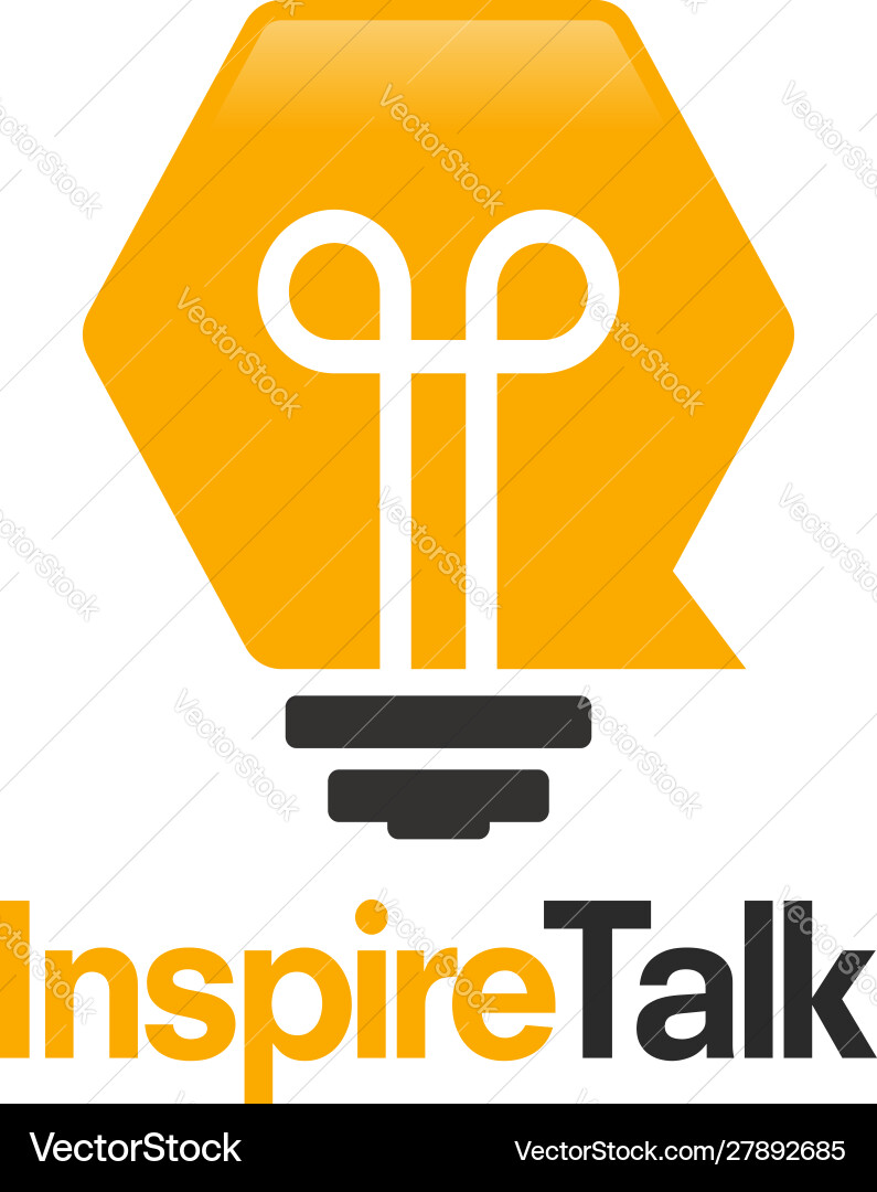 Inspire talk logo template inspiring forum Vector Image