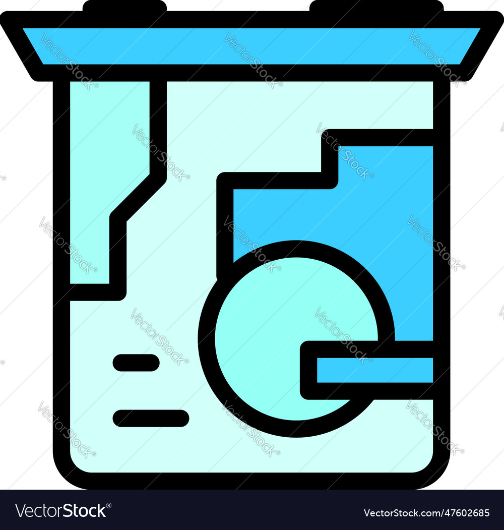 Laptop processor icon flat Royalty Free Vector Image